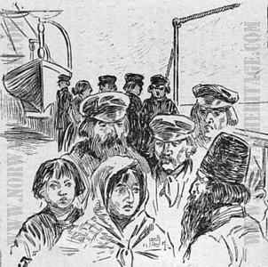 Immigrants from the S/S Moravia - ship images