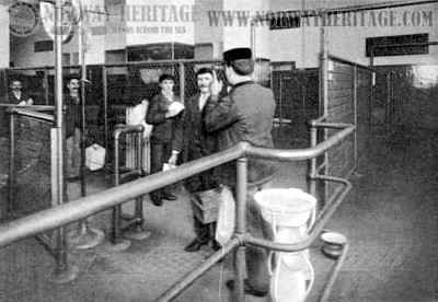 Examination by doctor - Ellis Island - ship images